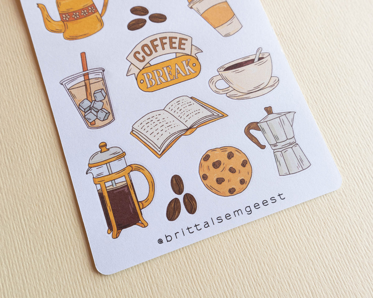 Coffee Break Sticker Sheet – Basically Britt